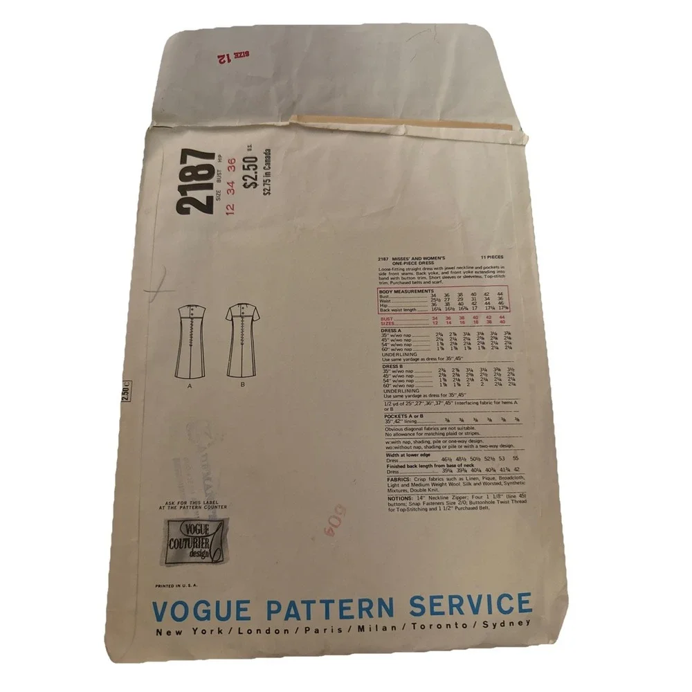 Vogue | Dresses | Vogue Michael Of London 287 Couturier Vtg 6s Sewing ...